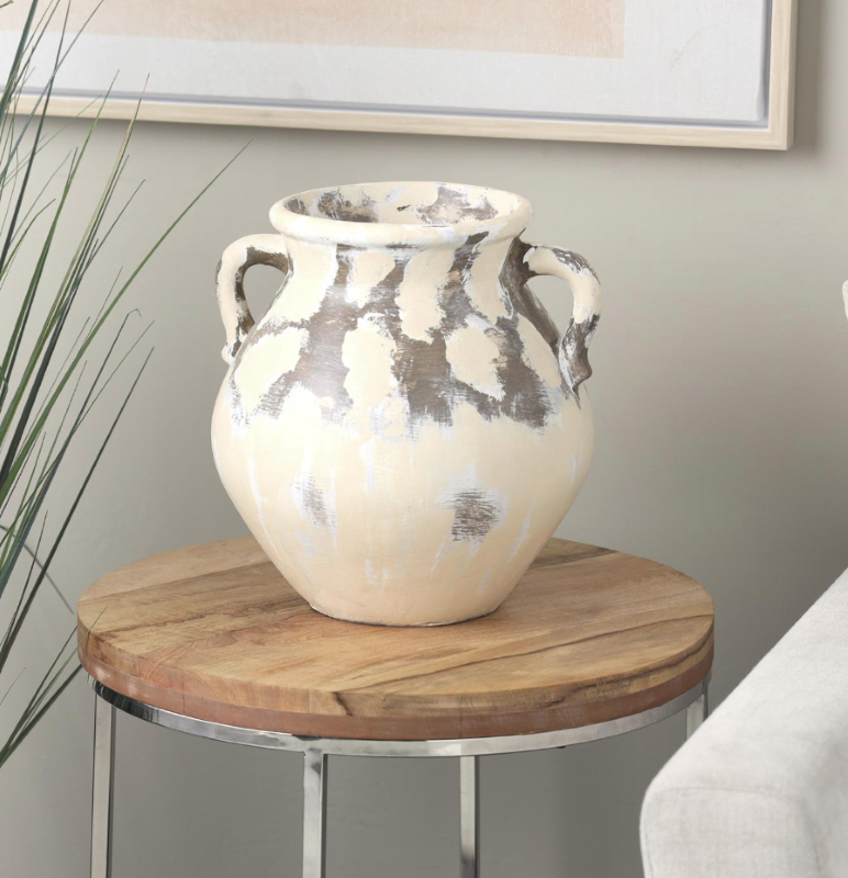 Cream Ceramic Antique Pot | Old Cannery Furniture