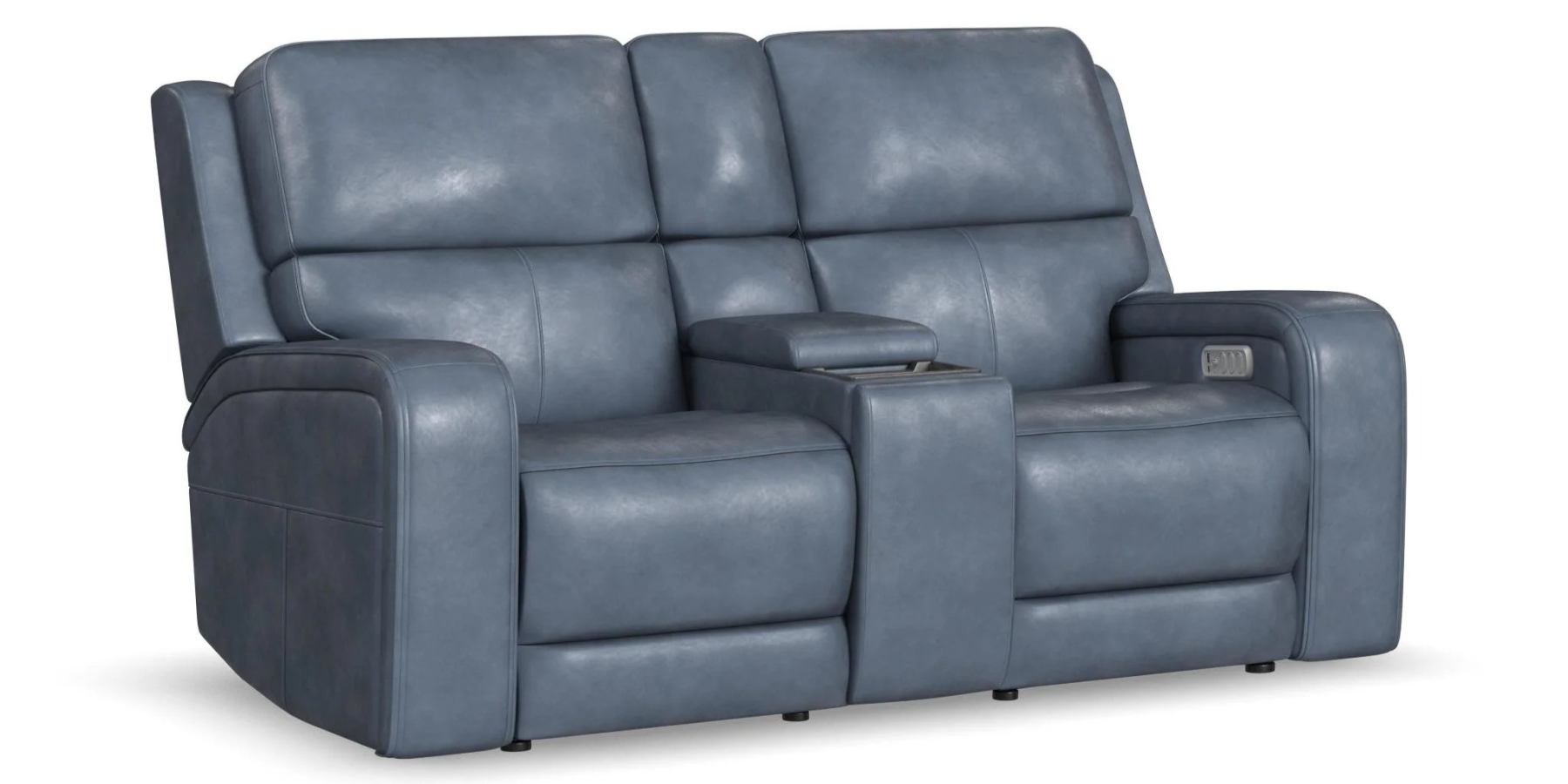 Oasis Storm Power Reclining Loveseat with Console | Old Cannery Furnit
