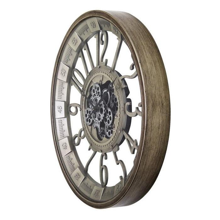 Pewter Round Gear Clock | Old Cannery Furniture