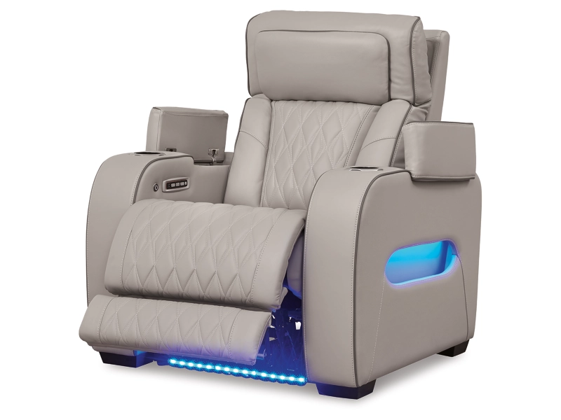 Boyington Gray Triple Power Recliner | Old Cannery Furniture